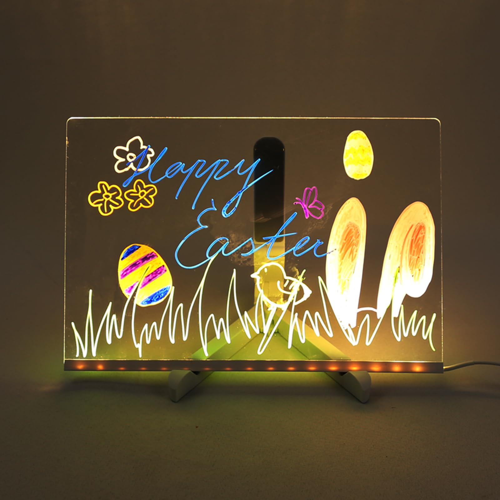 Amazon.com: KATOOM Acrylic Dry Erase Board with Light, LED Note Board ...