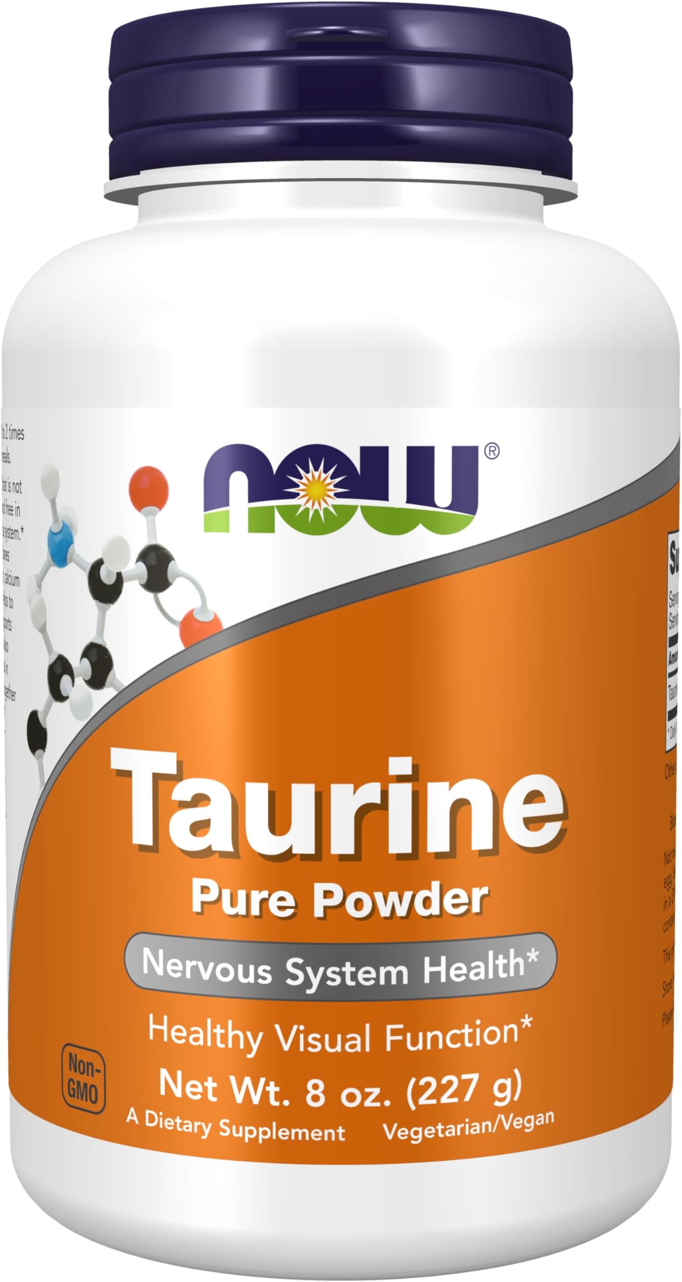 Amazon.com: NOW Supplements, Taurine Pure Powder, Nervous System Health ...