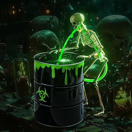 Amazon.com: Halloween Decor - Puking Skeleton Decor with Black Light ...