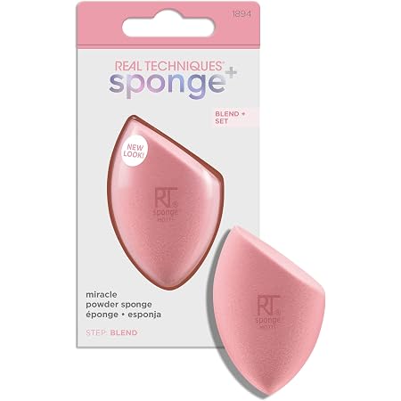 Amazon.com : Real Techniques Miracle Powder Sponge, For Setting Powder ...