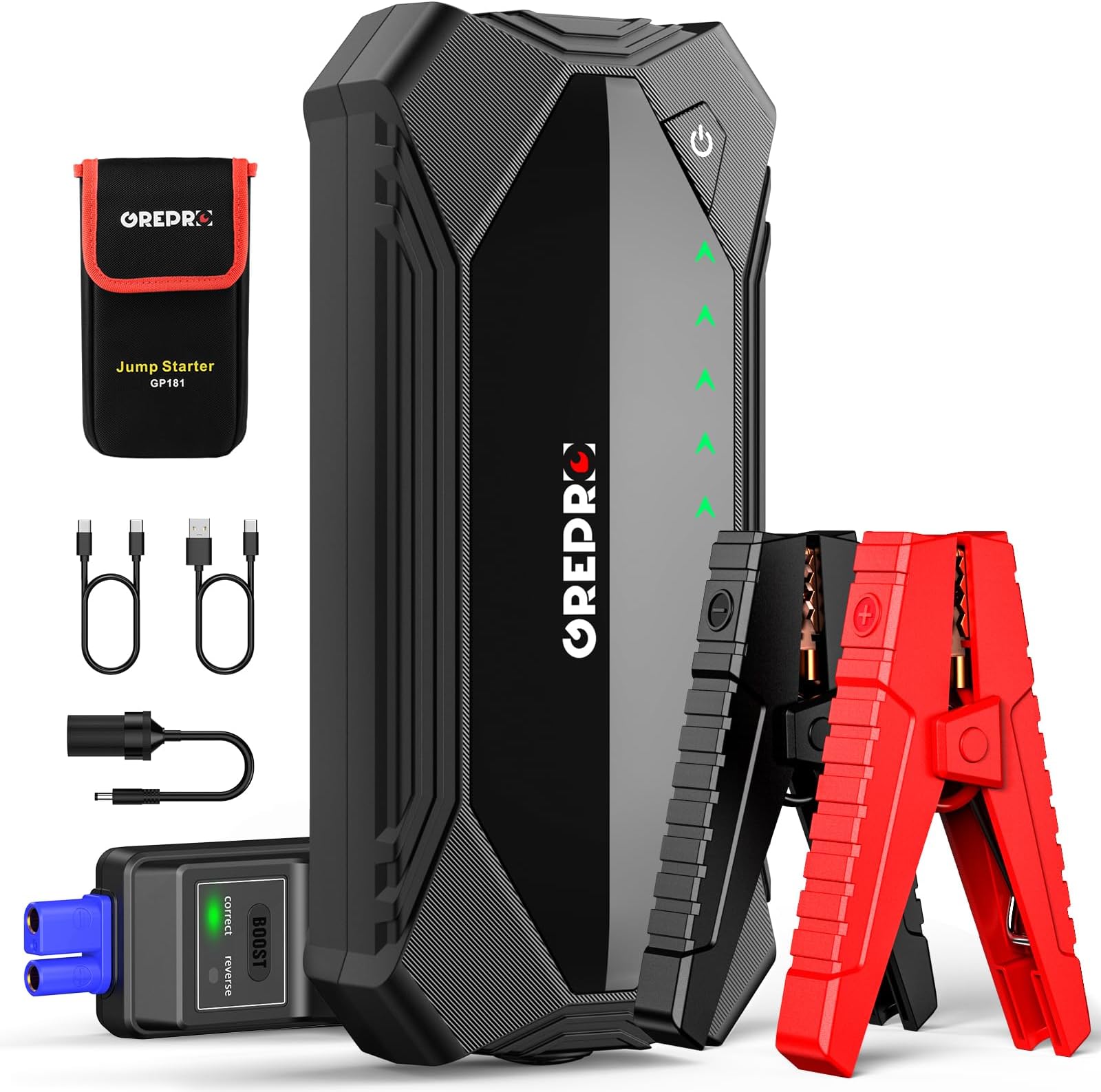 GREPRO Booster Pack (10L Gas & 8.0L Diesel Engines), 3000A Car Jump ...