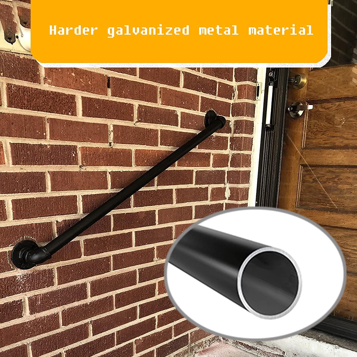 KerLiTar Staircase Handrail Kit,Non-Slip Grab Bar Galvanized Steel ...