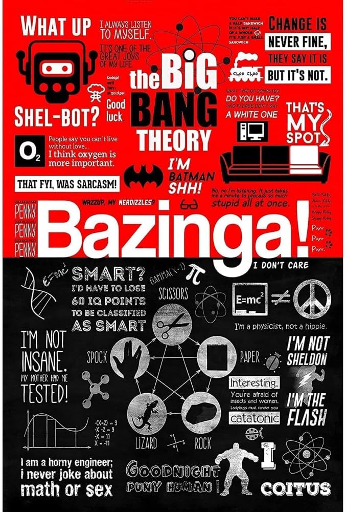 POSTER WALLAH The Big Bang Theory Poster for Home Office and Student ...