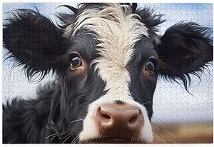Amazon.com: Cute Cow Jigsaw Puzzles1000 Piece Educational Intellectual ...