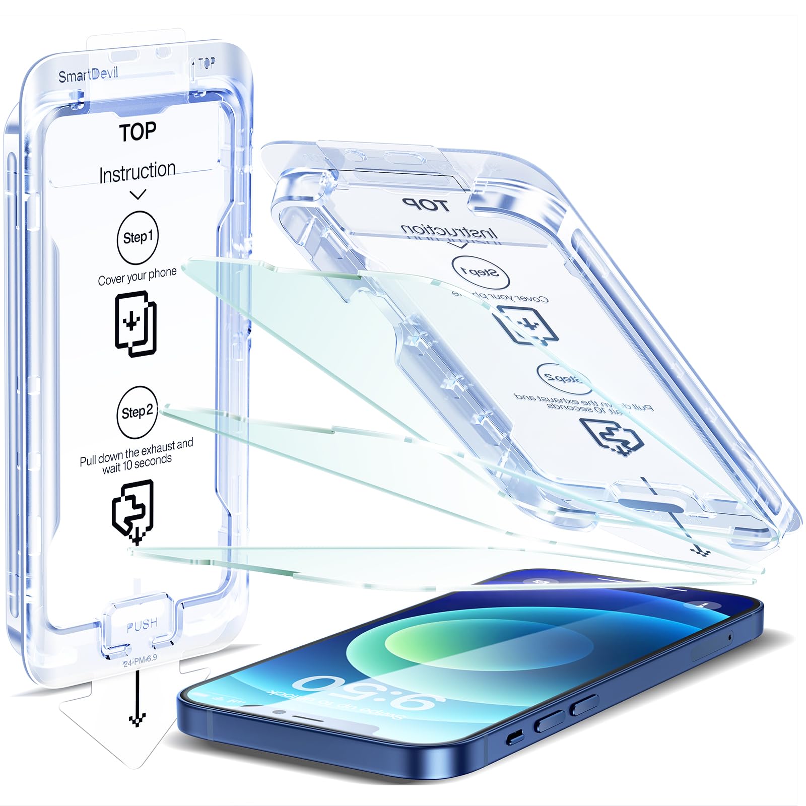 Amazon.com: SMARTDEVIL 3 Pack Screen Protector for iPhone 12 / iPhone ...