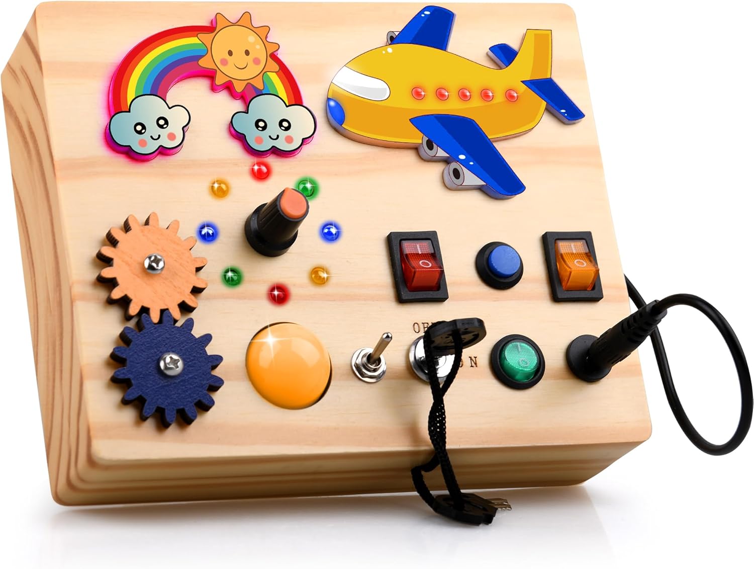 ARANEE Busy Board für Kleinkinder Activity Board Montessori Spielzeug für die Bildung Spielzeug ...