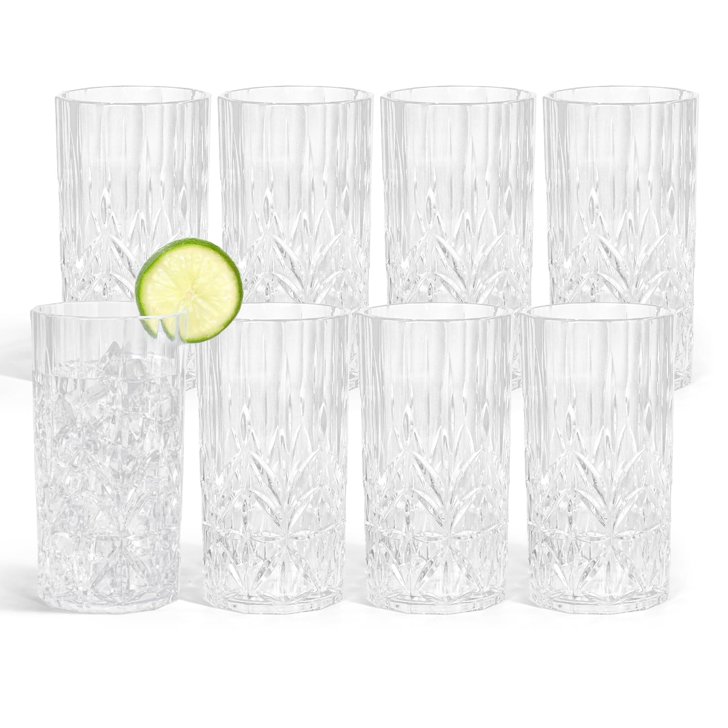 Amazon.com | CHLJAR 18oz Plastic Drinking Water Tumblers, Unbreakable ...