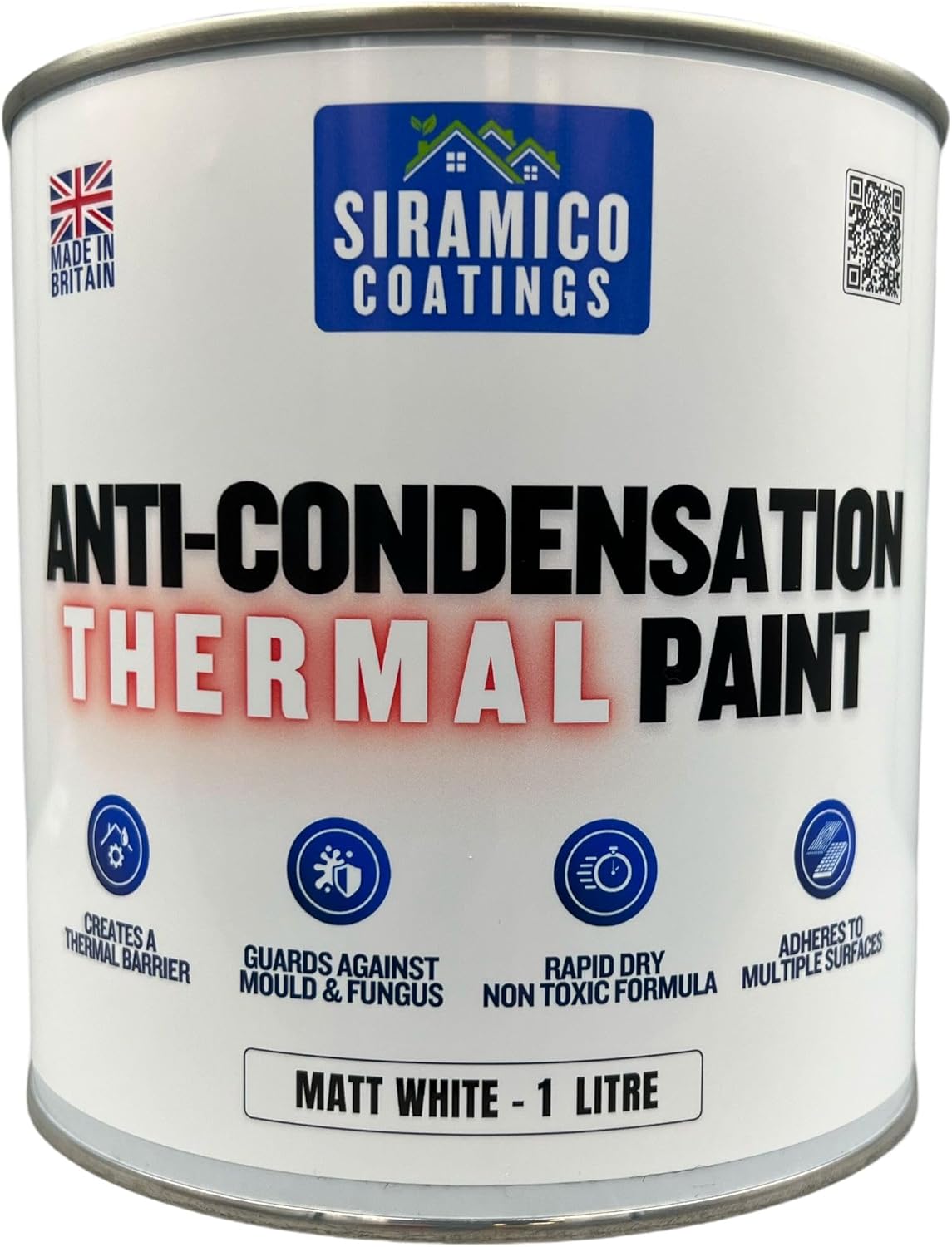 SIRAMICO COATINGS | Anti-Condensation Paint | 1 Litre - Matte White ...