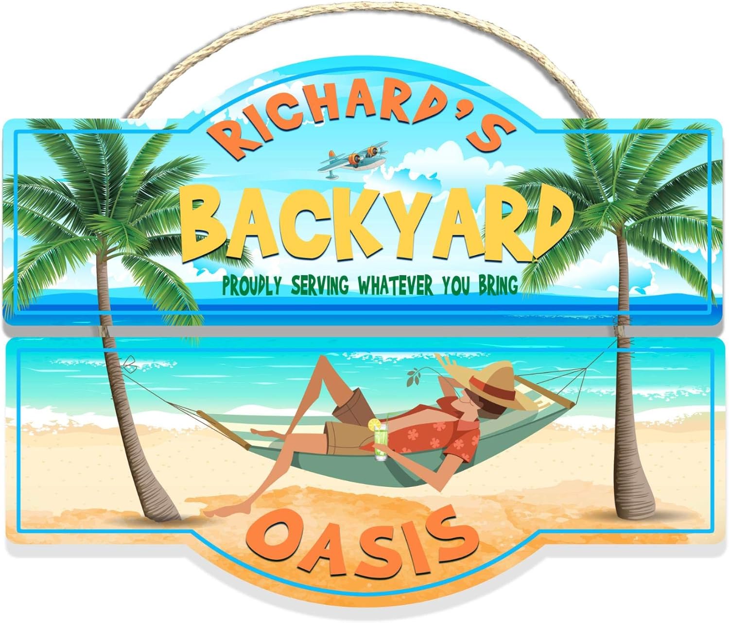 Amazon.com: Backyard Oasis Personalized Sign from Redeye Laserworks ...