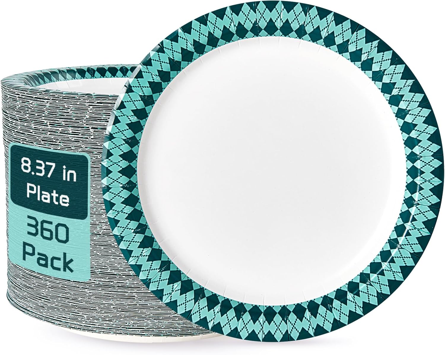 Amazon.com: JOLLY PARTY Paper Plates Disposable, 360 Count 8.37 inch ...