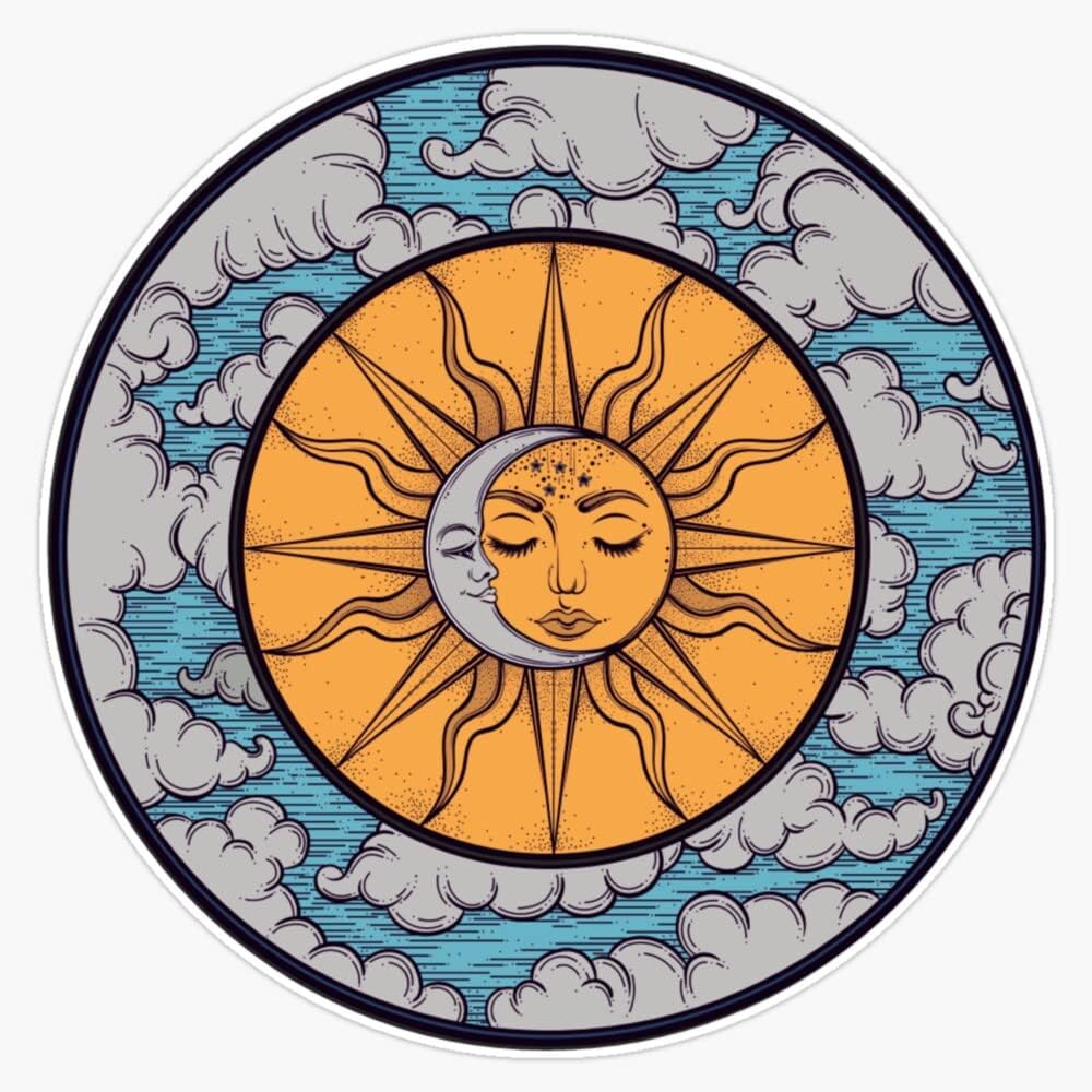 Amazon.com - EB Store Sun And Moon Bumper Sticker Vinyl Decal 5 EBSTORE ...