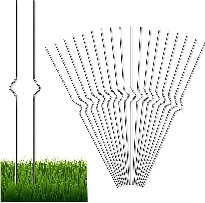 Amazon.com : 18 Pack Yard Sign Stakes - Heavy Duty Metal Wire Stakes ...