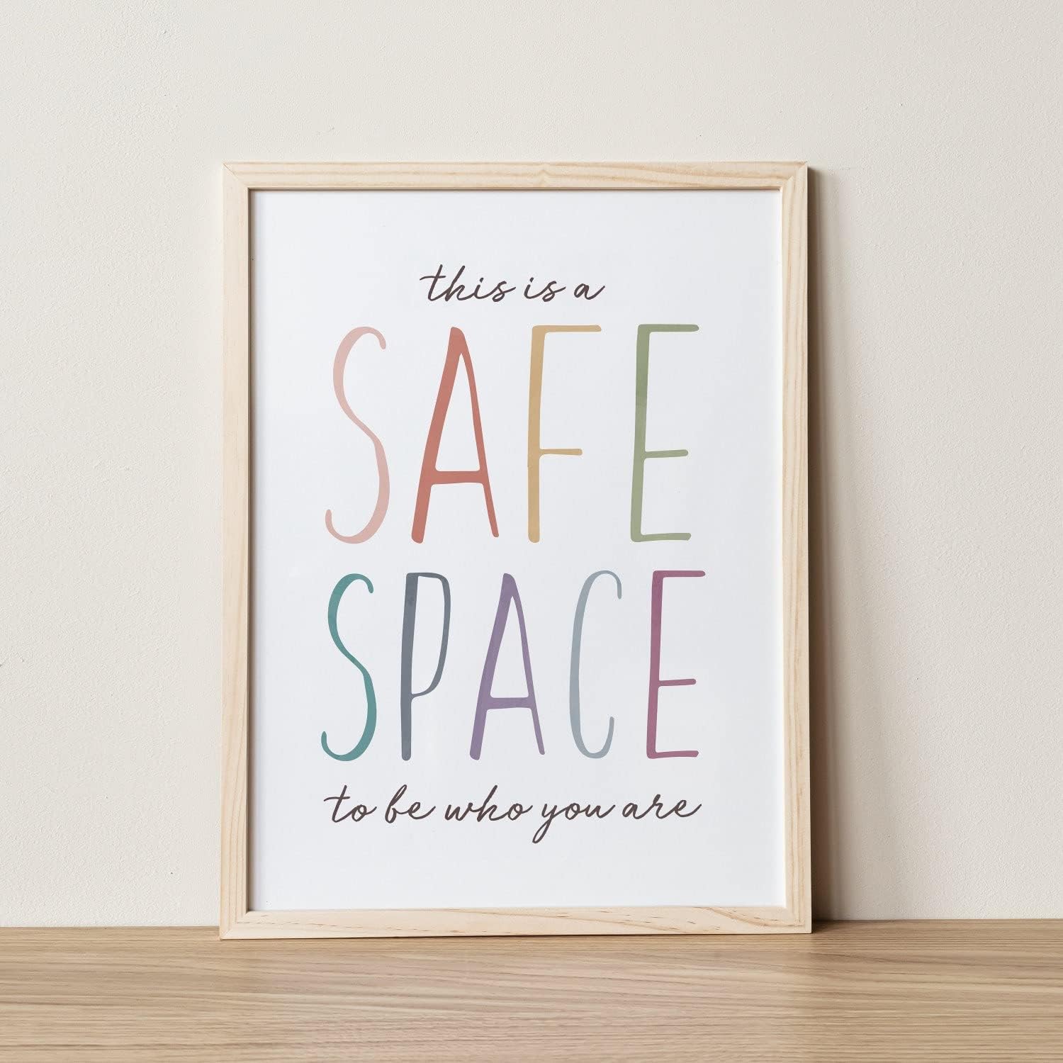 Amazon.com: Safe Space Wall Art, Educational Posters, Kids Room Decor ...