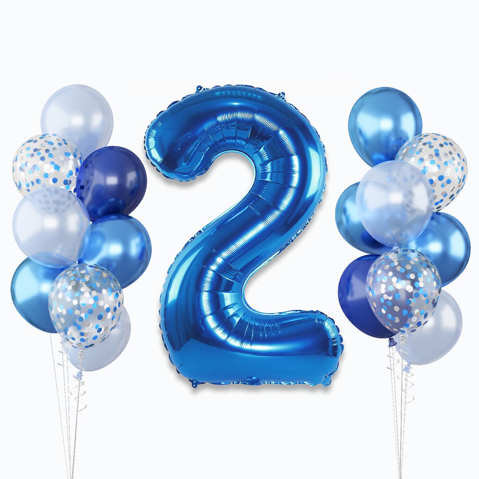 Snapklik.com : Foil Number Balloons - 2nd Birthday, Pastel Helium ...