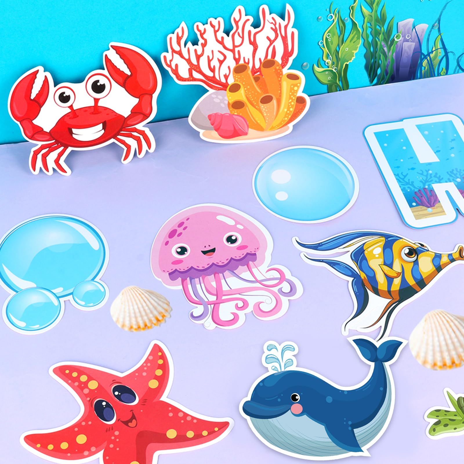 Snapklik.com : 38 Pcs Under The Sea Paper Cutouts Classroom Decoration ...