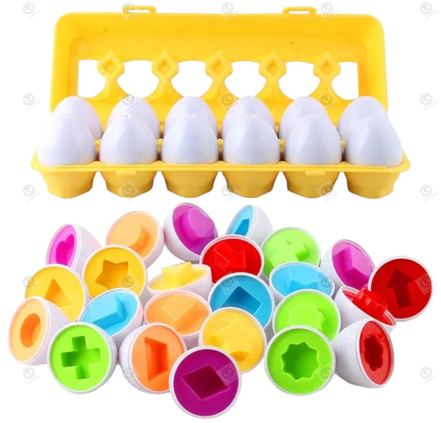 Buy SHAKTISM Eggs Shapes Matching Puzzle Recognition Skills of Color ...