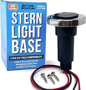 Amazon.com: Boat Stern Light Base, Navigation and Anchor Light Base ...