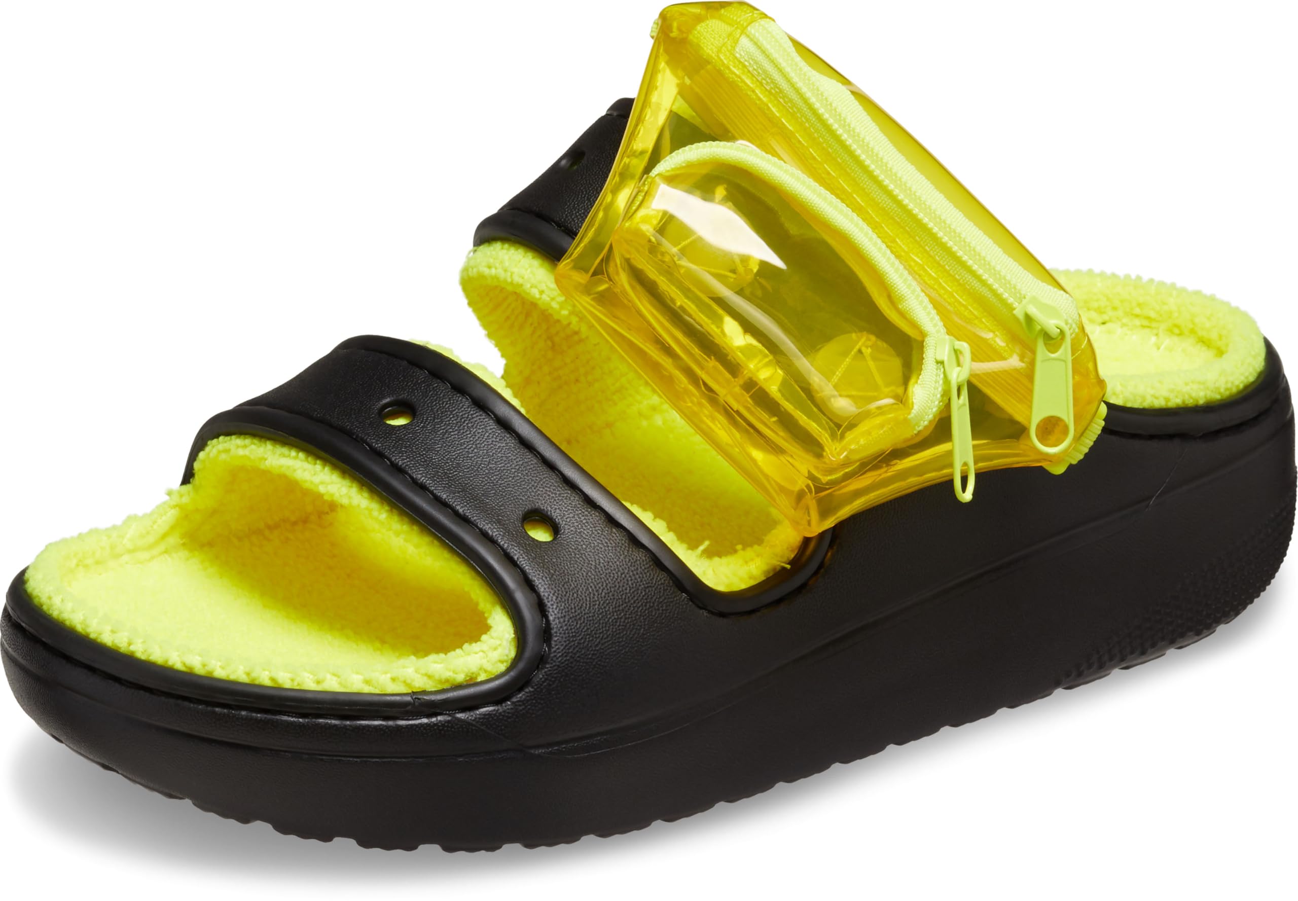 Amazon.com | Crocs Unisex-Adult Classic Cozzzy Towel Sandals | Fuzzy ...