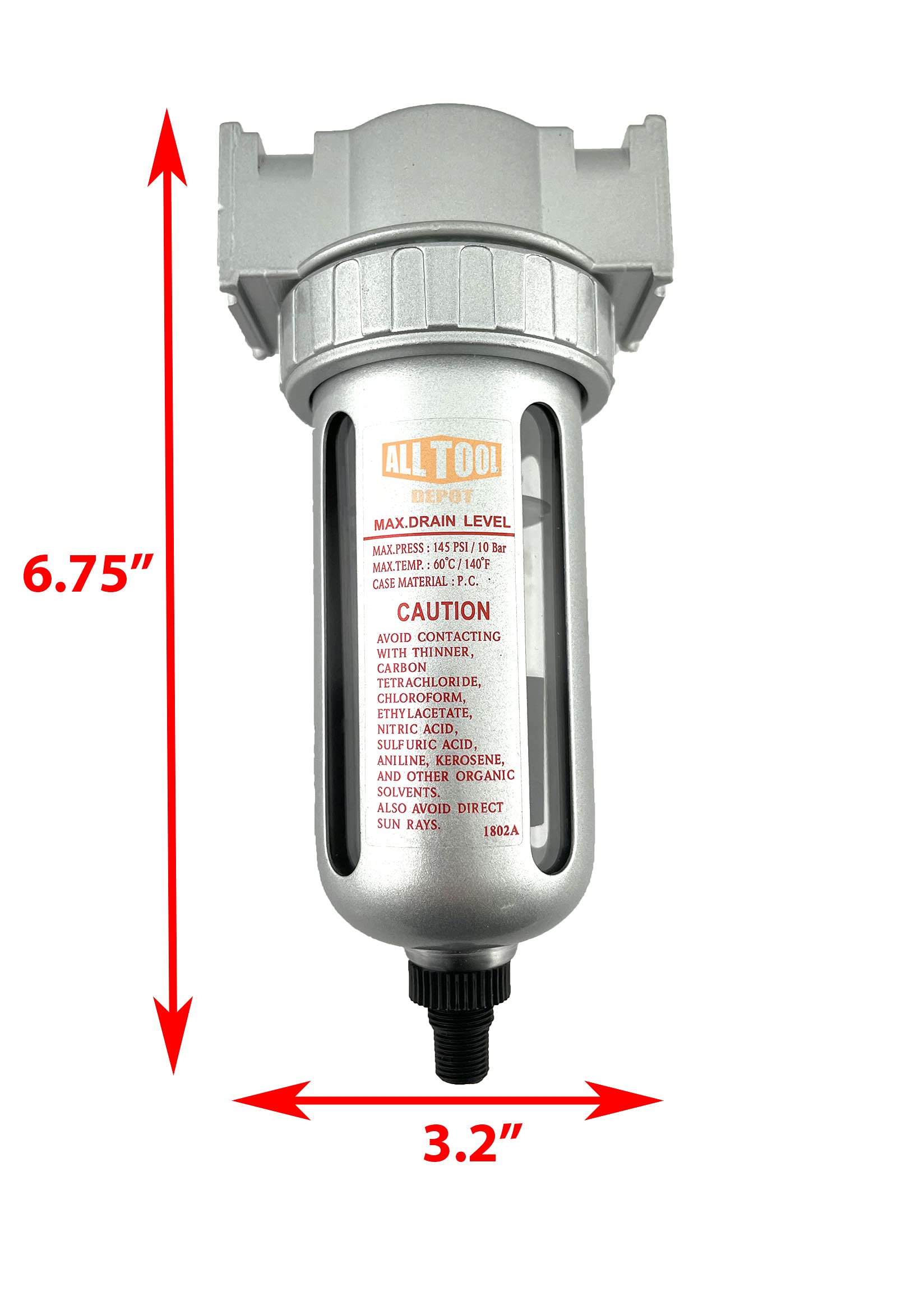 Snapklik.com : 3/8" NPT MID FLOW Particulate Filter/Water Trap For Air ...