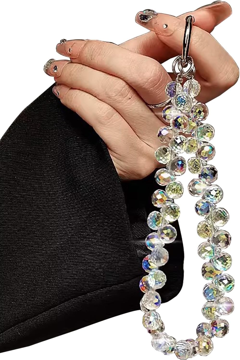 Amazon.com: Lostars Marble Beaded iPhone Wrist Strap,Detachable Phone ...