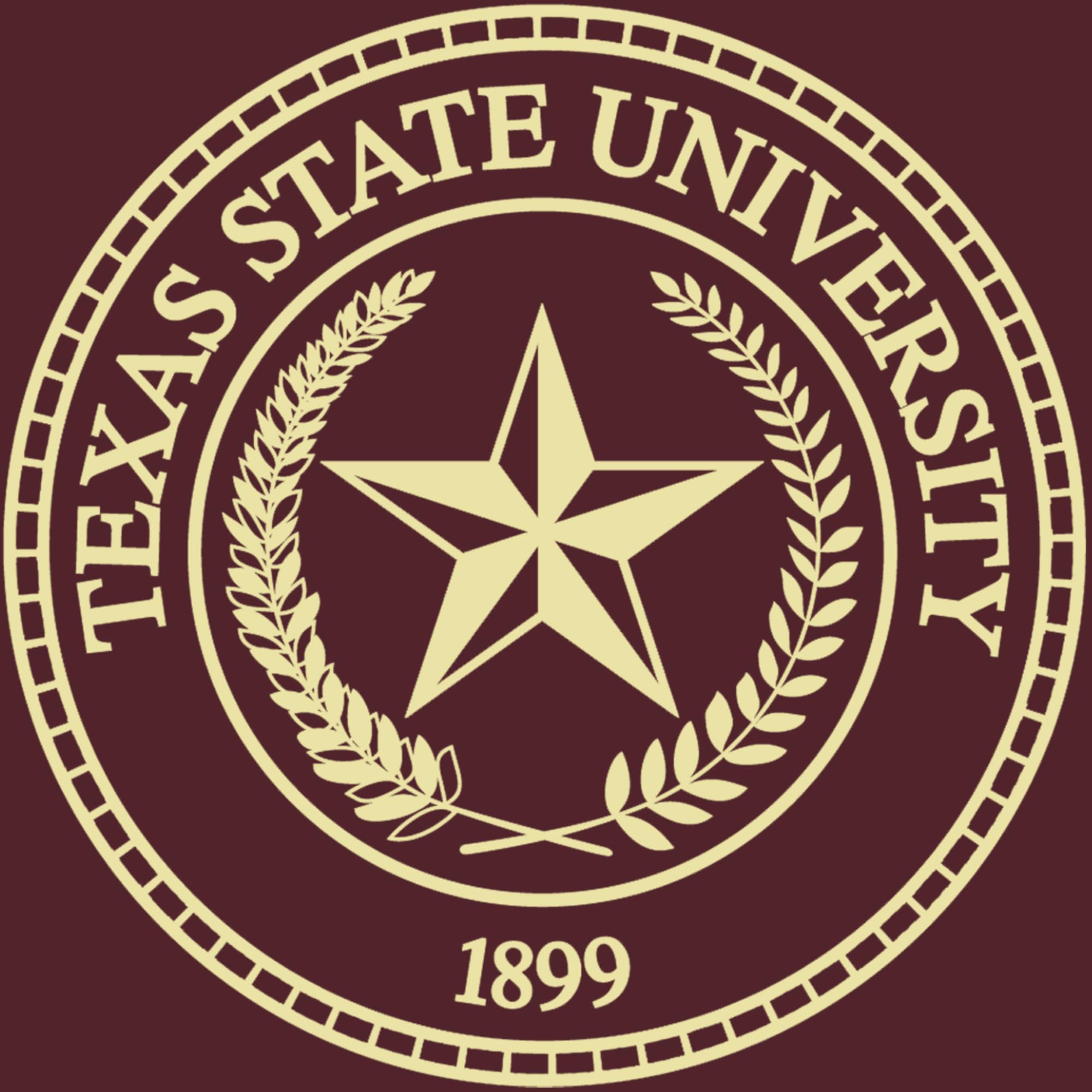 Texas State University Official Seal College Football Stencil