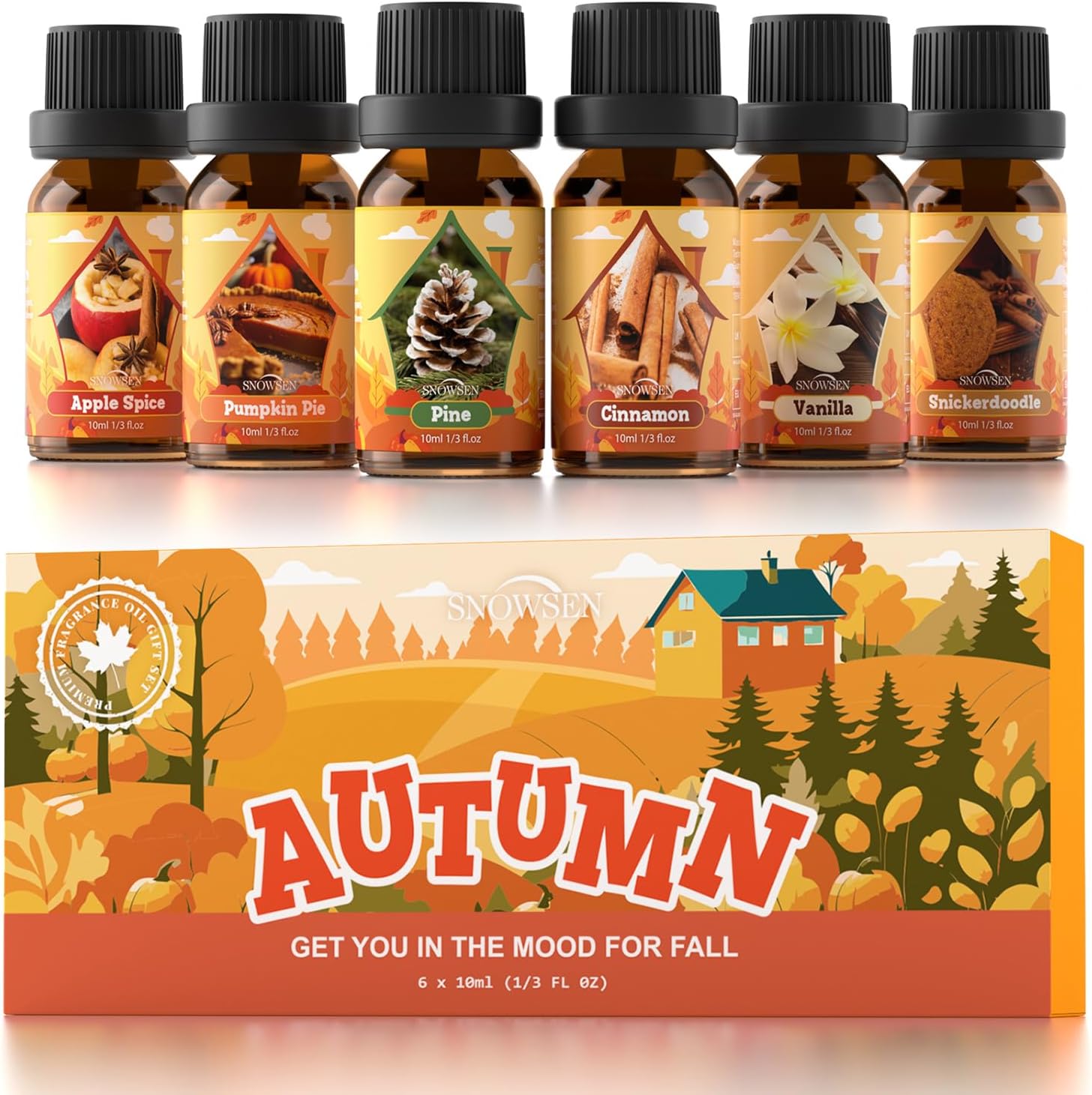 Amazon.com: SNOWSEN Autumn Essential Oil Set, Fragrance Oil Set for ...