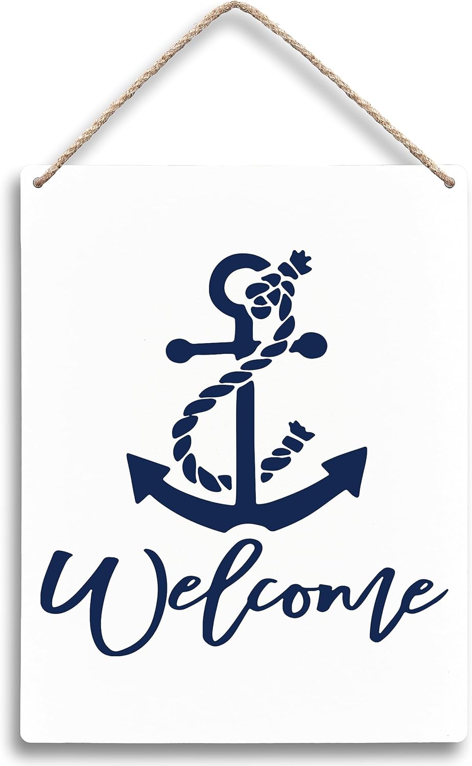 Amazon.com: FUGWN Welcome Sign Nautical Boat Anchor Wooden Signs 8x10 ...