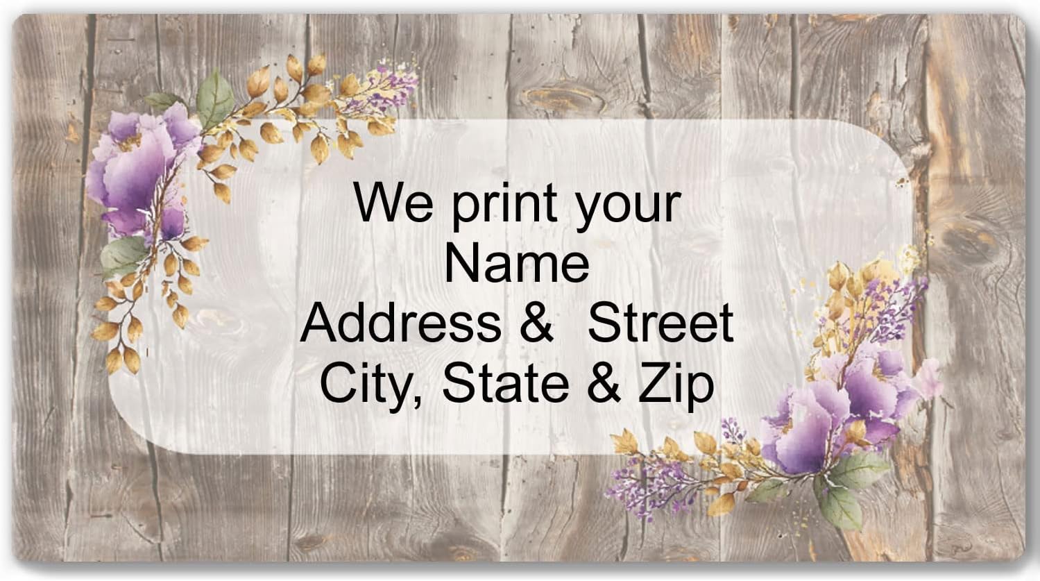 Amazon.com : Rustic Floral Address Label - Customized Return Address ...