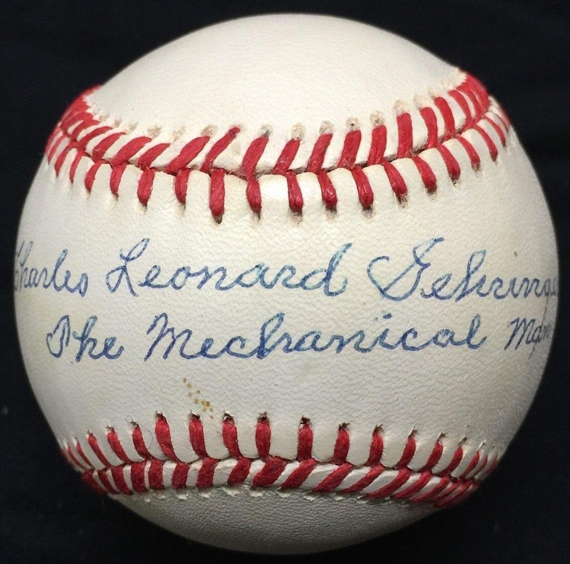 Charlie Gehringer Autographed Ball - Charles Leonard The Mechanical Man ...