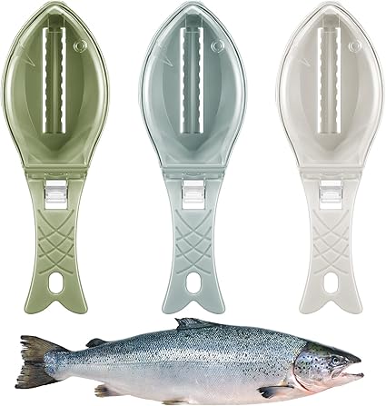 Amazon.com: 3 Pcs Fish Scale Remover Set Small Plastic Fish Skin ...