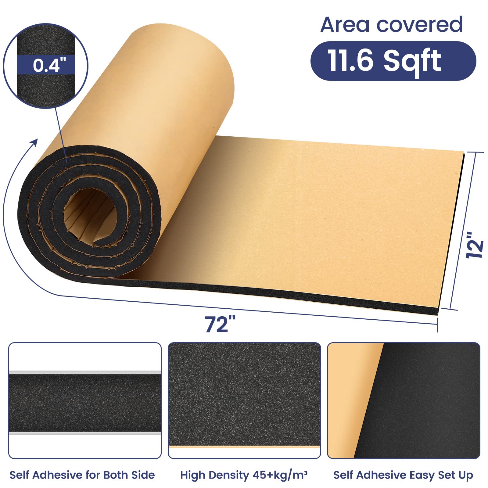 Snapklik.com : Self-Adhesive Sound Insulation Acoustic Foam, Sound ...