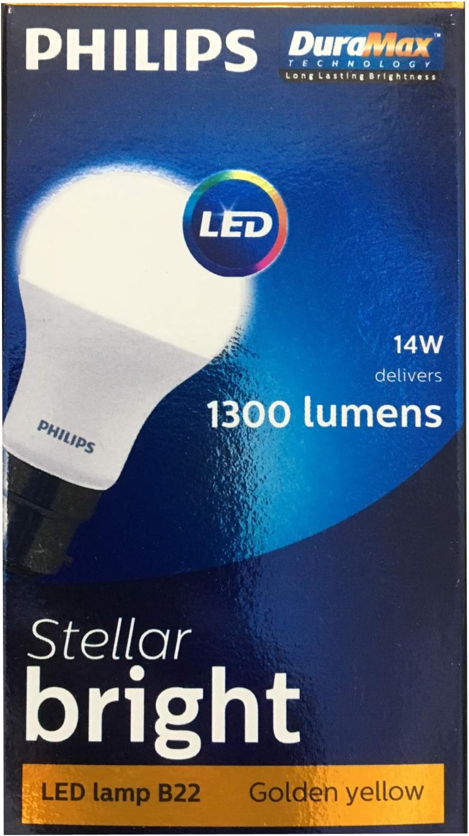 Buy PHILIPS Base B22 14-Watt LED Bulb (Golden Yellow, Pack of 4) Online ...