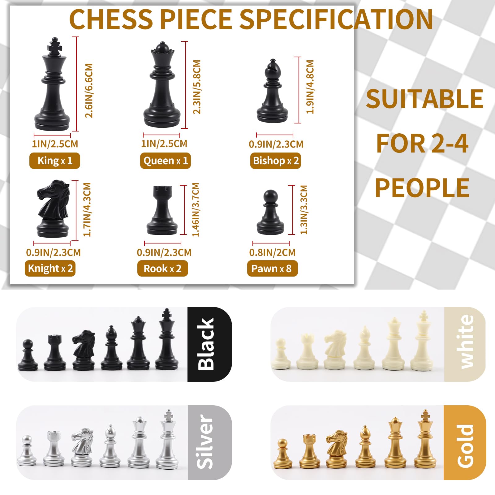 Snapklik.com : Jyquorp 4 Four Players Chess Board Game Four Person ...