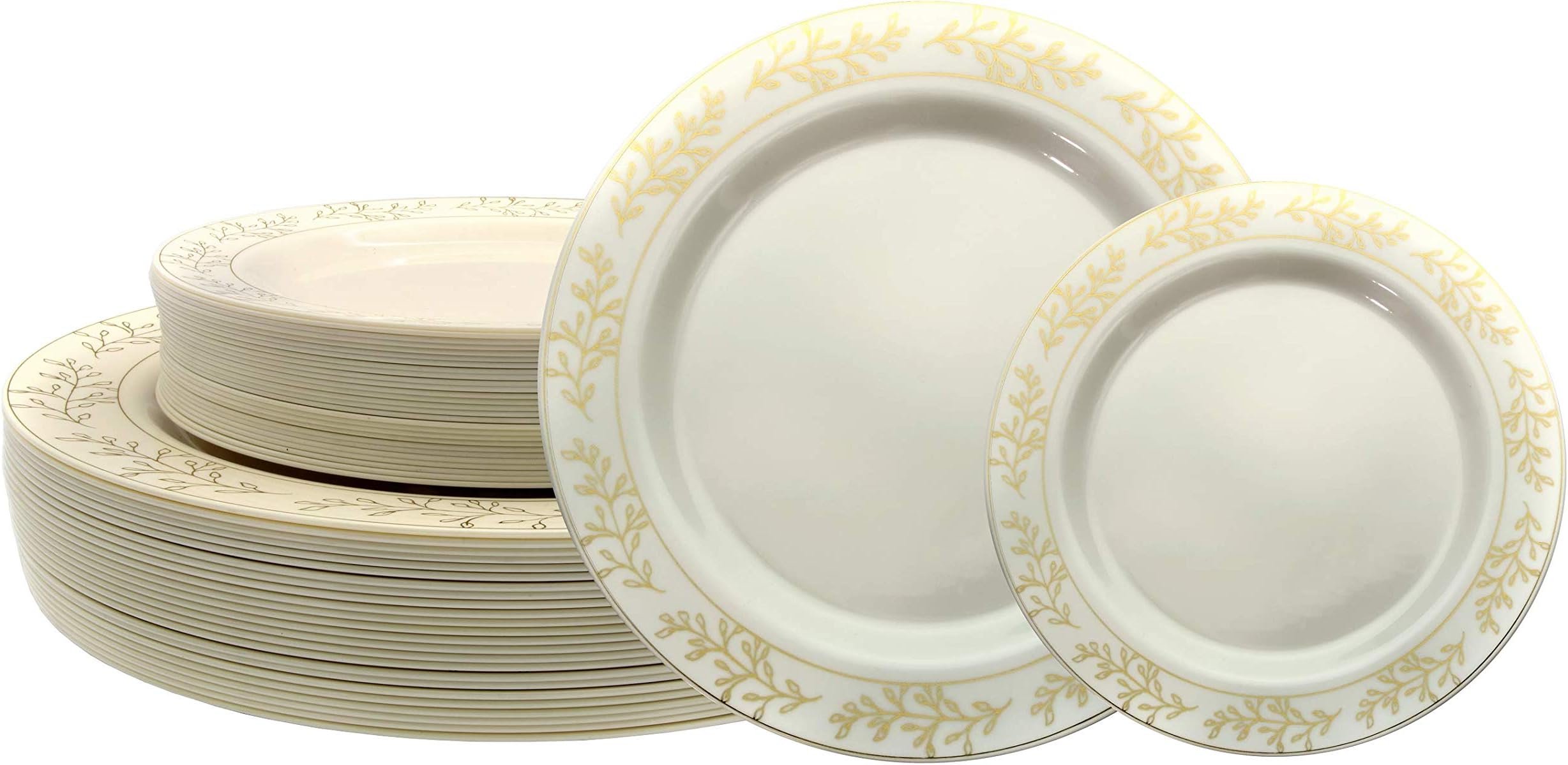 Amazon.com | 60 Pack Combo - 30 10.25" Dinner Plates & 30 7.5" Salad ...