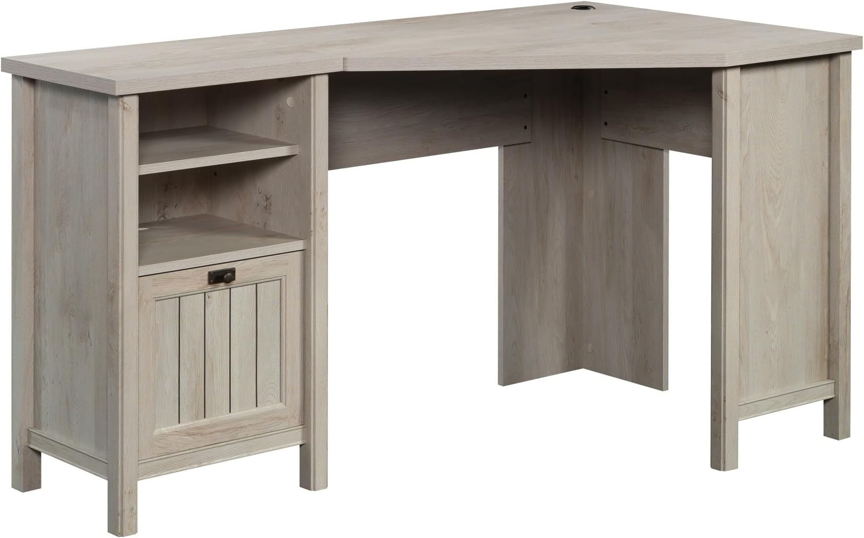 Amazon.com: Sauder Costa Corner Computer Desk in Chalked Chestnut ...