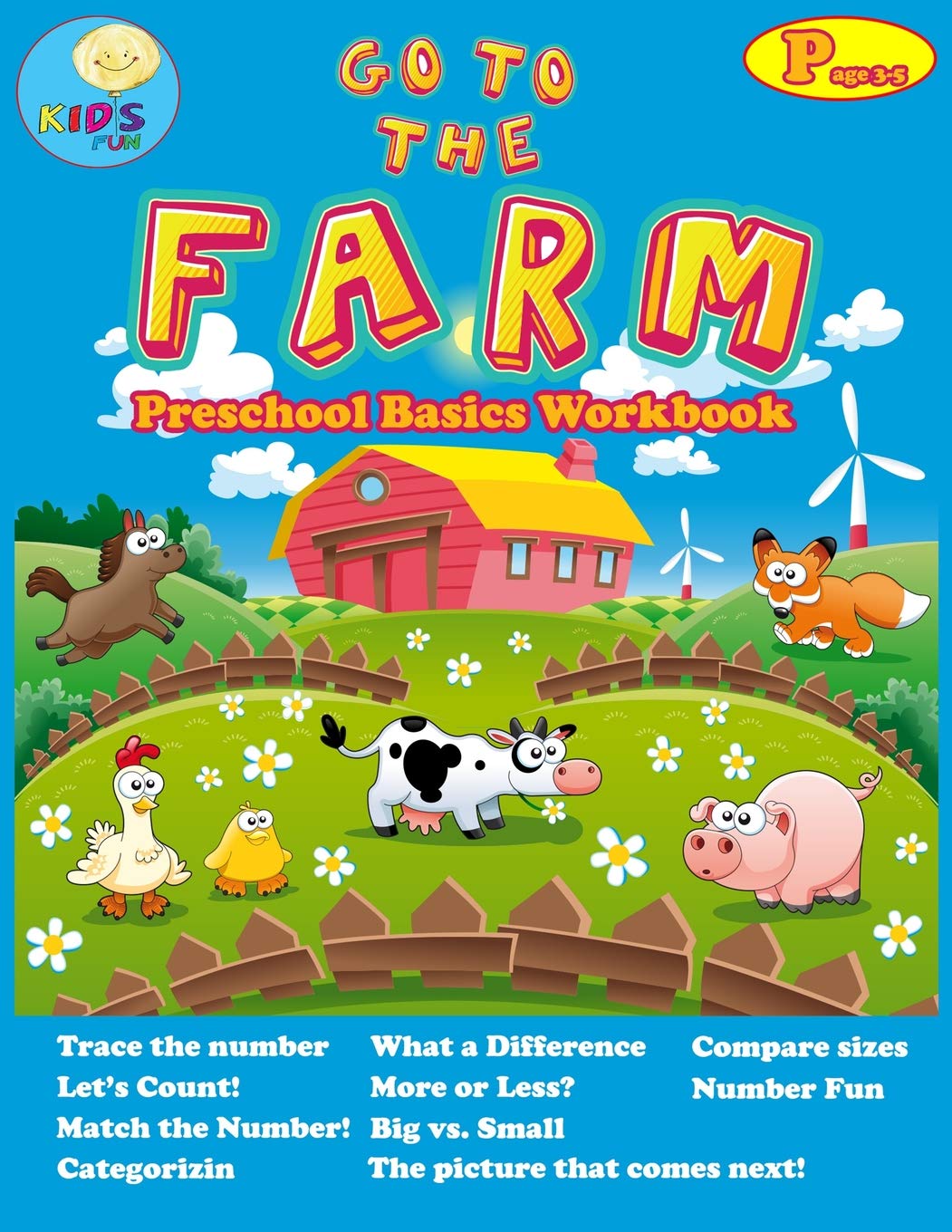 GO TO THE FARM: basic activity Workbooks for Preschool ages 3-5 and ...