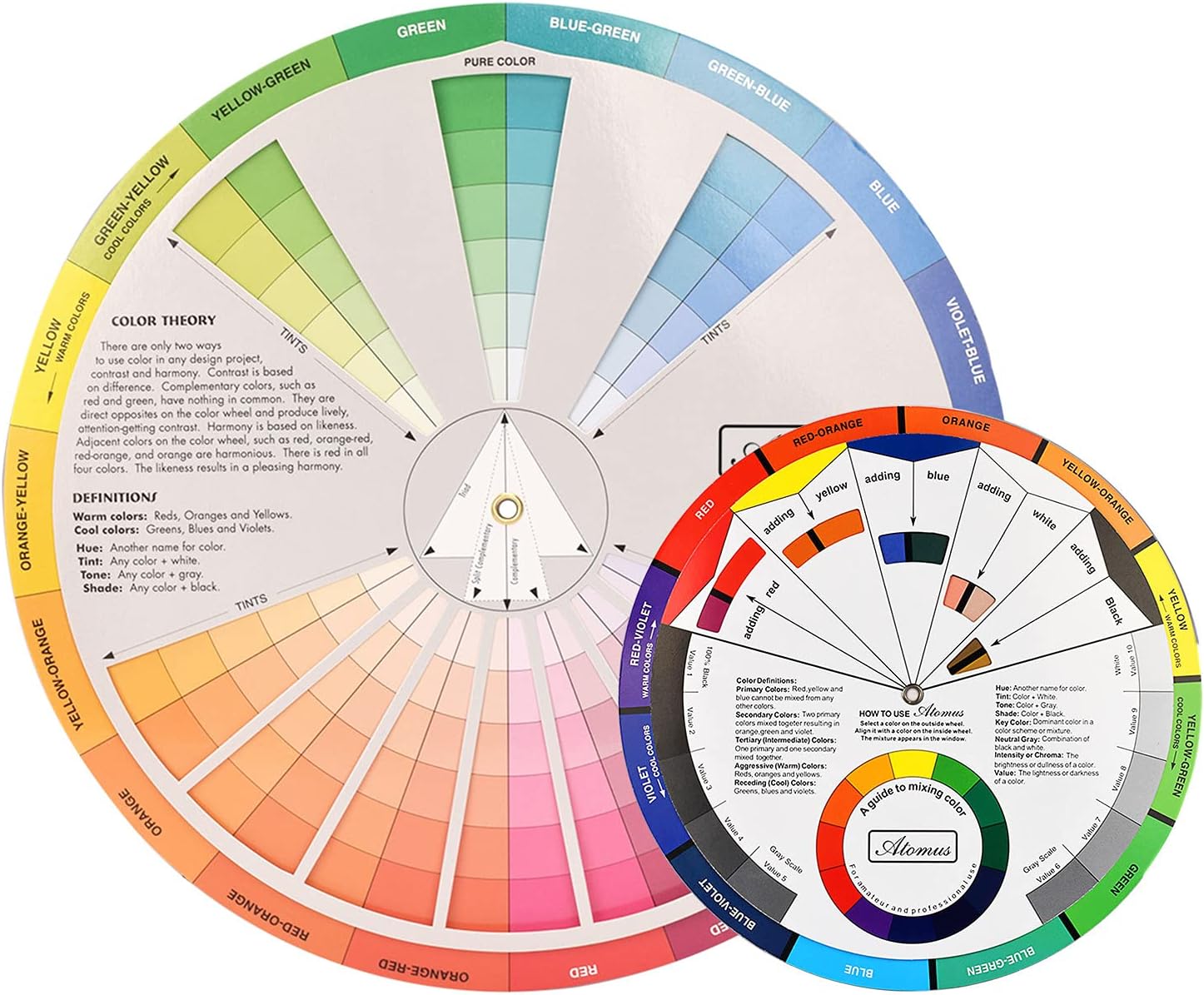 Amazon.com: Creative Color Wheel, 2pack JimKing Color Chart : Office ...