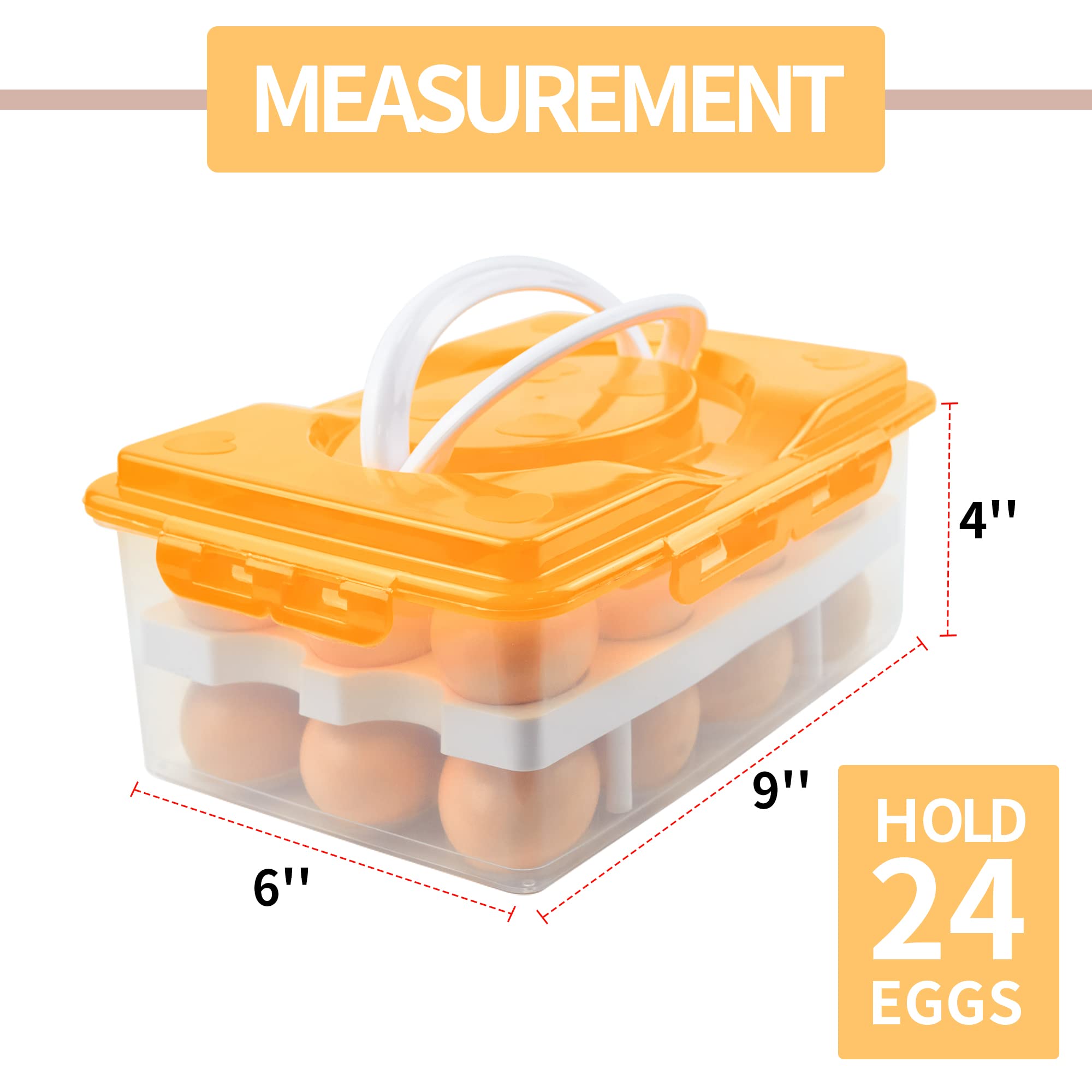 Snapklik.com : 2 Tiers Egg Container Deviled Egg Carrier Eggs Holder