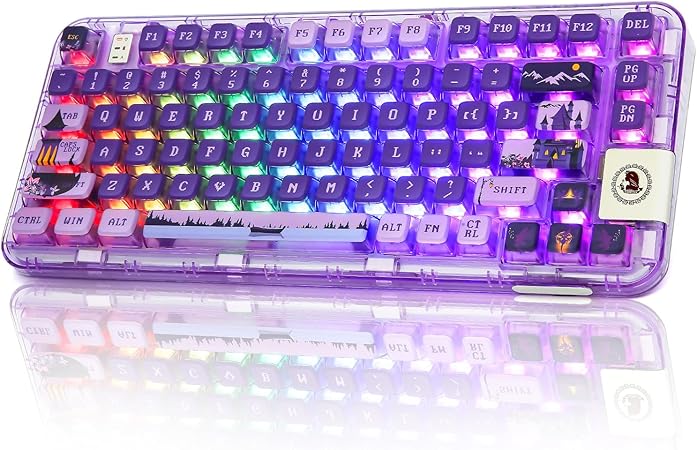 Amazon.com: YUNZII CK75 Wireless Hot Swappable Mechanical Keyboard ...