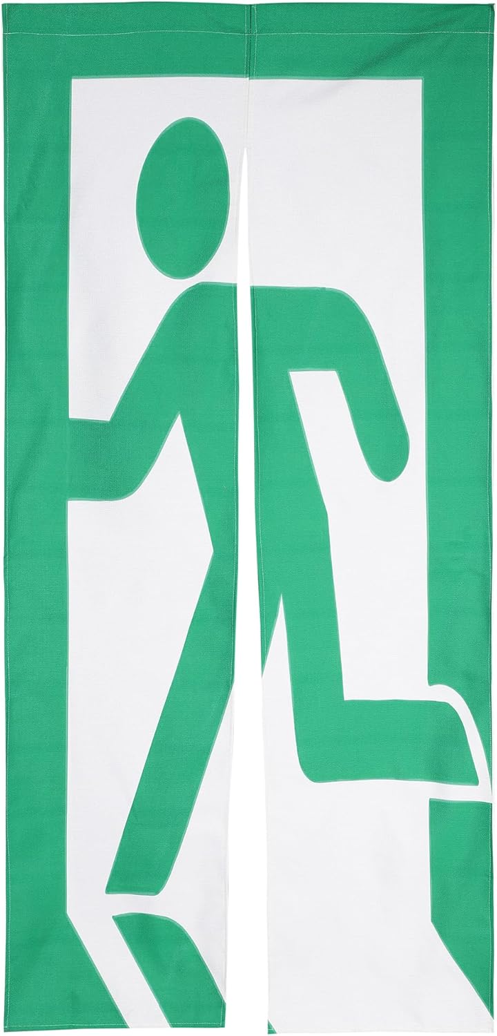 Amazon.com: Japanese Style Doorway Curtain with a Picture of Emergency ...