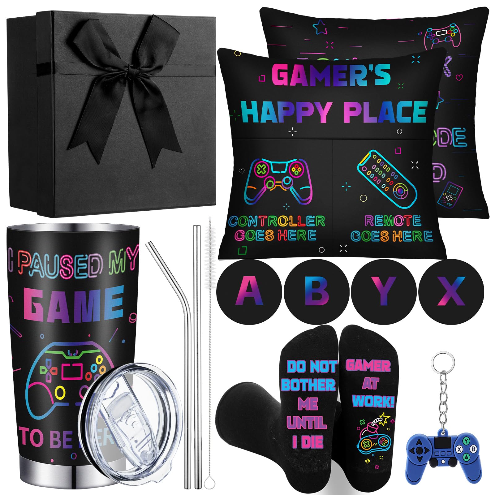 Amazon.com: Pickmesh 12 Pcs Gamer Gifts Gaming Gifts for Men Video Game ...