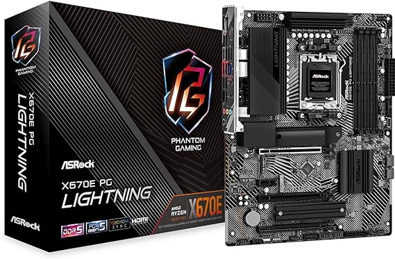 Amazon.com: ASRock X670E PG Lightning Support AMD AM5 RYZEN 7000 Series ...