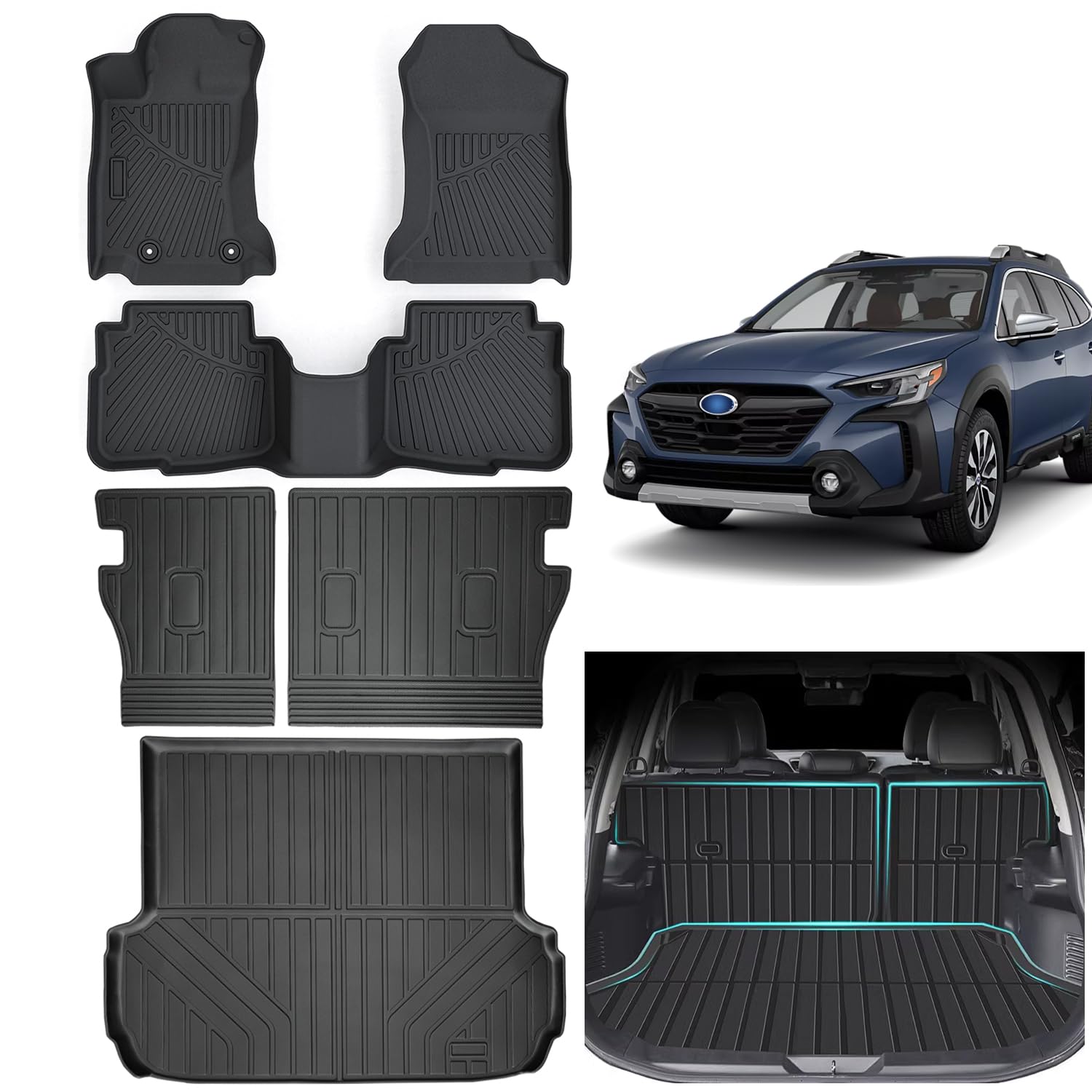 Amazon.com: LJWAITO Floor Mats & Trunk Mat & Backrest Mat for 2020-2024 ...