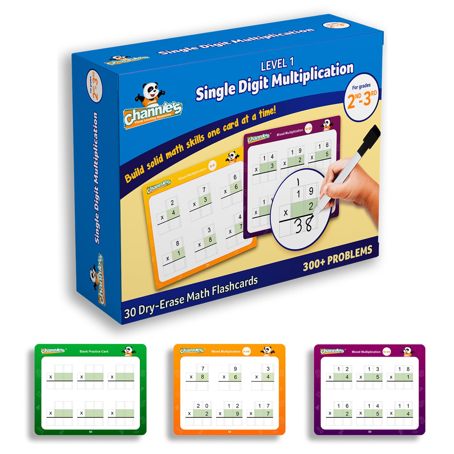 Snapklik.com : Channies Single Digit Multiplication Flash Cards, 30 ...