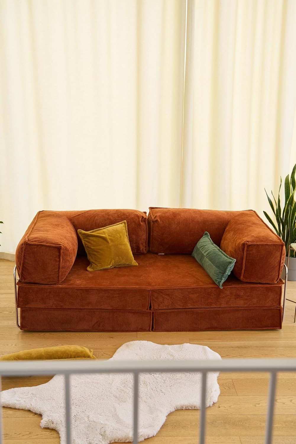 Amazon.com: Single Teddy Sofa, Sitting Cushion, Teddy Couch, Velvet ...