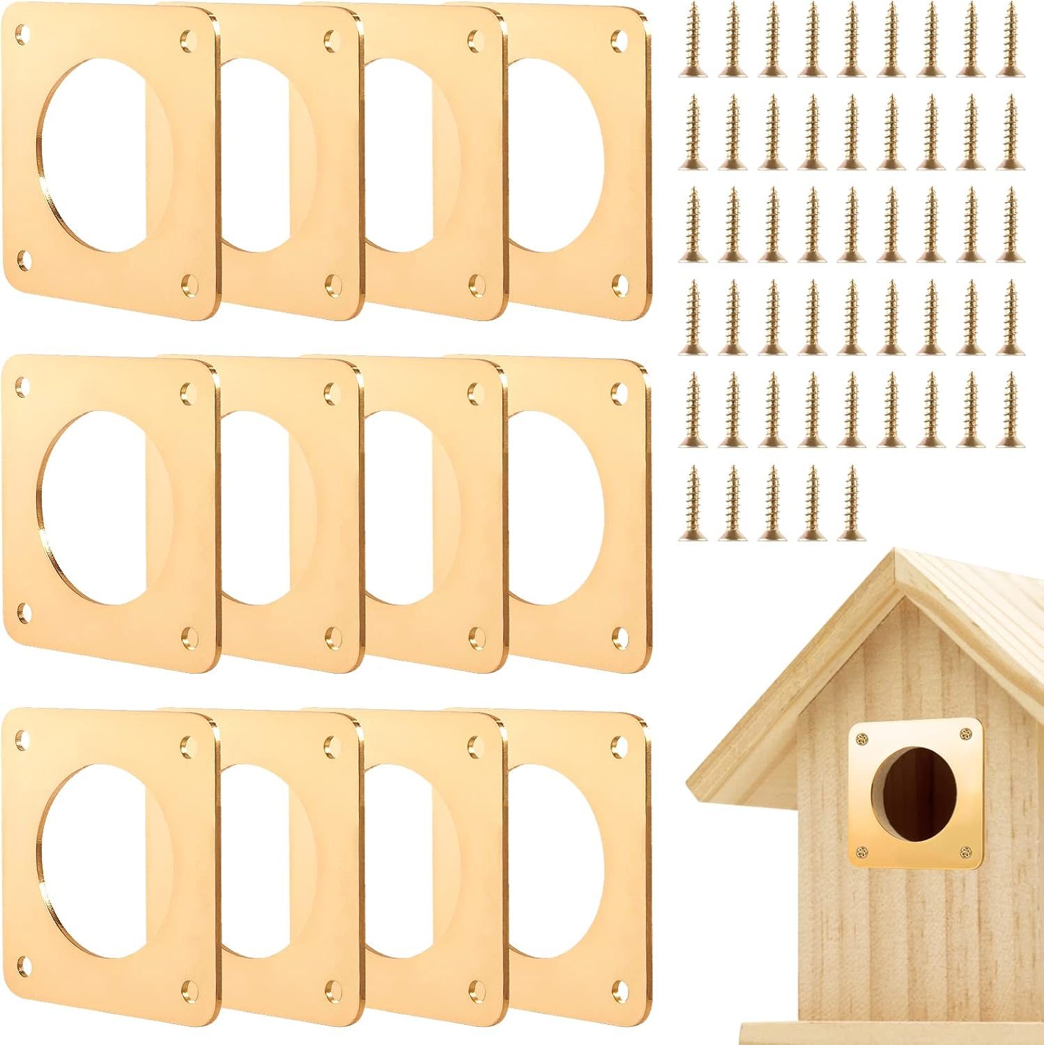 Amazon.com : 12Pcs Metal Bird House Guards - 1 1/4" Copper Portal Hole ...