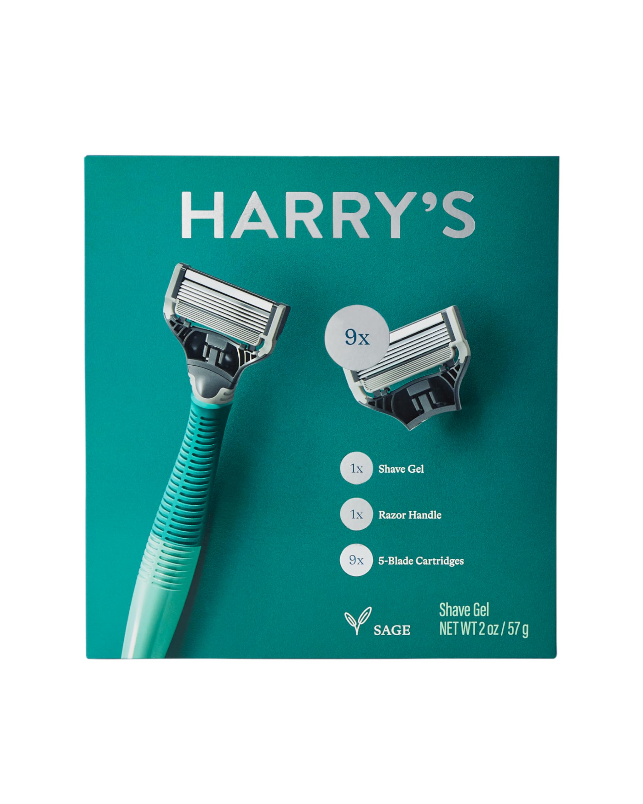Amazon.com: Harry's Shaving Kit for Men - Razor Handle, 9 Razor Blade ...