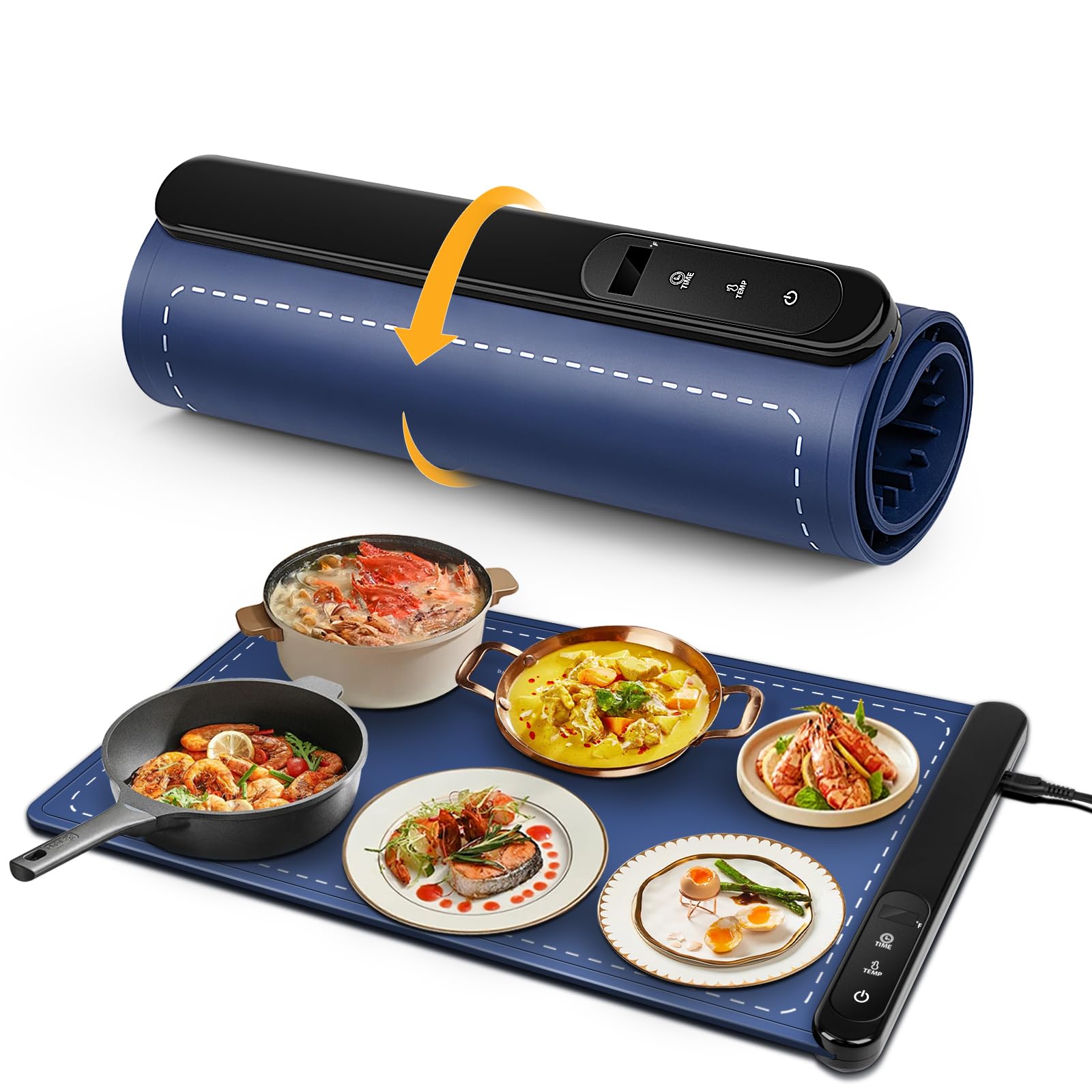 Amazon.com: Food Warming Mat, Full Surface Heating Portable Food Warmer ...