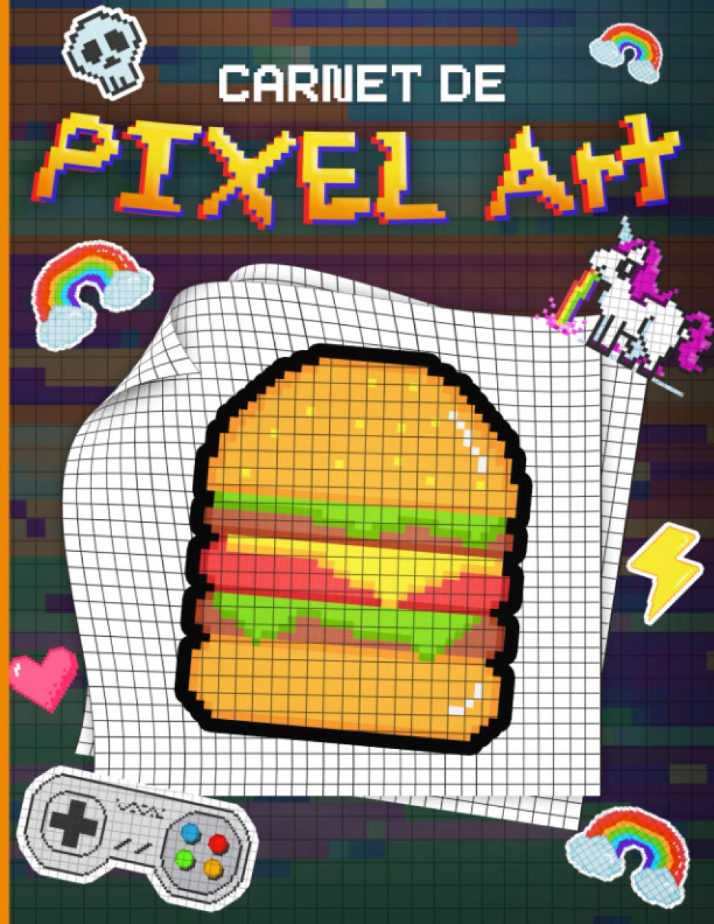 Buy Carnet de PIXEL Art: Cahier de pixel art quadrillé avec des modèles ...