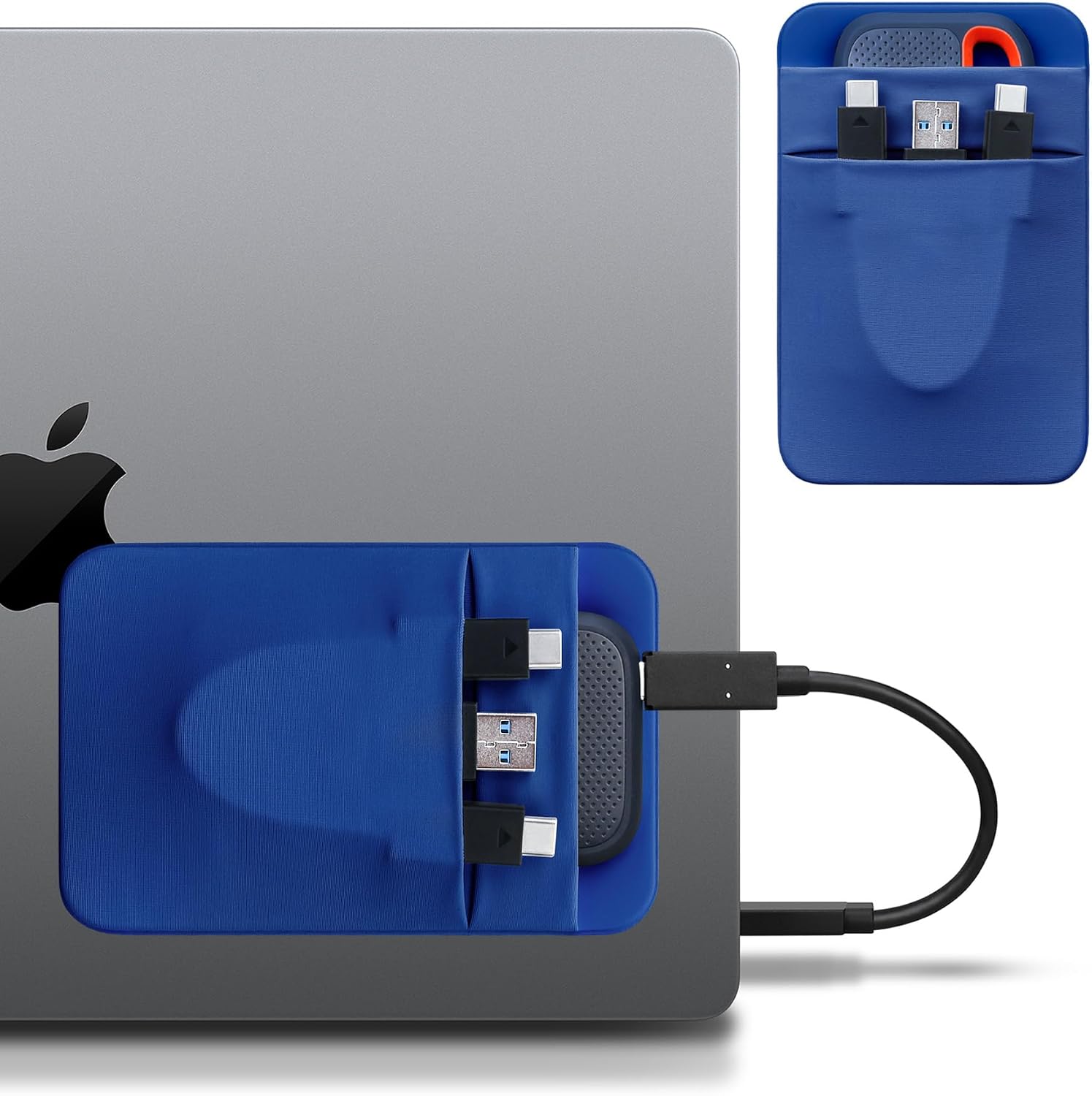 Amazon.com: Lacdo Portable Hard Drive Sleeve for Laptop, 2-Pocket Stick ...